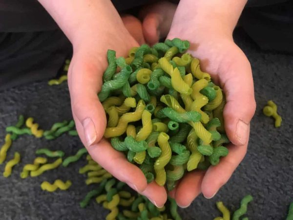 How to Dye Pasta: Kid Safe for Sensory Play and Crafts
