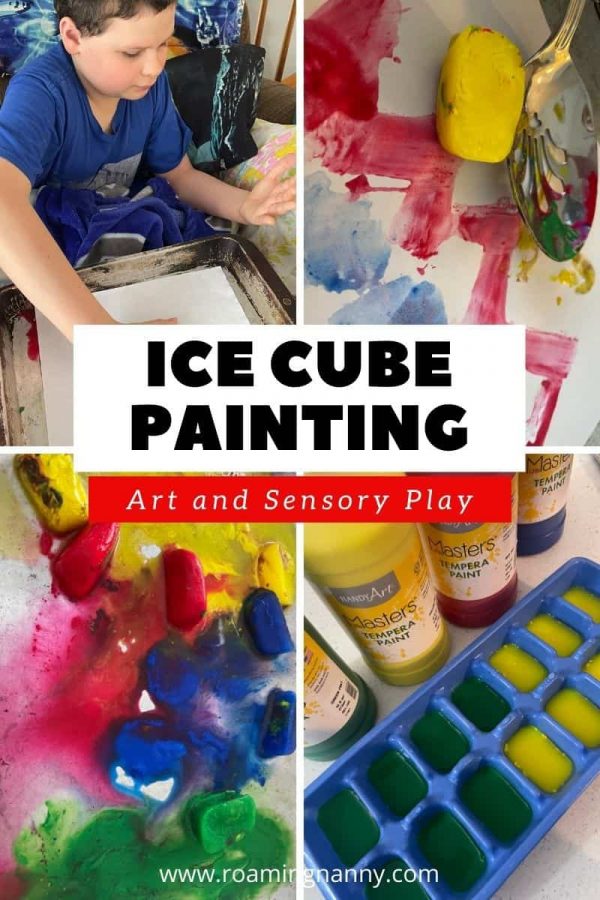 Ice Cube Painting: Creative Art and Sensory Play » Roaming Nanny